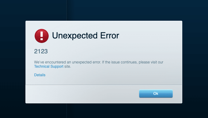 Linksys Velop. Unexpected error 2123 - how to fix it! - Livets små ting